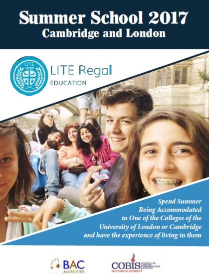 summer school brochure cover | Lite Regal Education